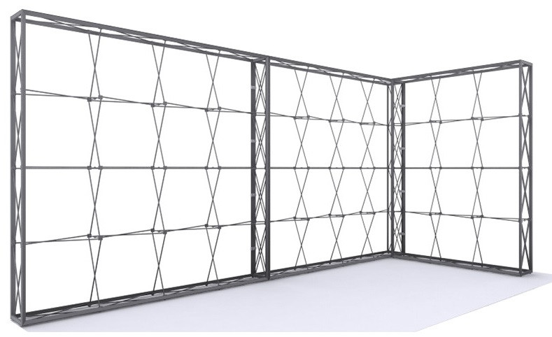 Lumiere Light Wall 20 Ft | L-Shape Frontlit Graphic Package