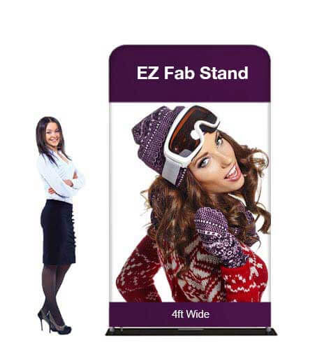 4ft EZ Fab Banner Stand Displays