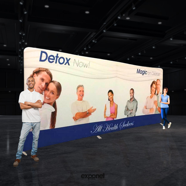20ft Straight EZ Tube Display - Single-Sided - exponetUSA.com