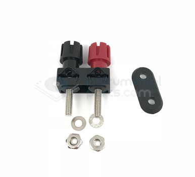 QSC Part - BINDING POST,DUAL,2 POS,FEMALE,SHORT STUD SPADE SLOT BLACK ...