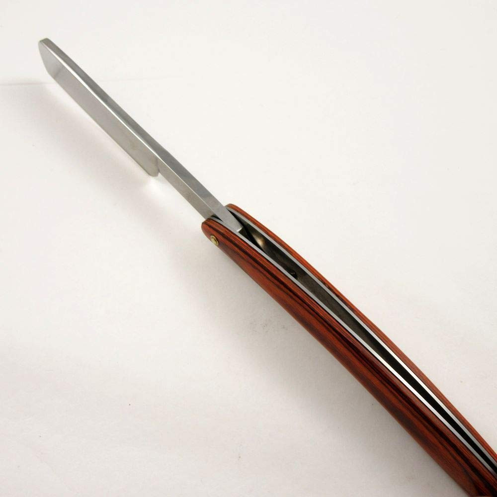 Wood Handle Straight Razor - J&L Self Defense Products