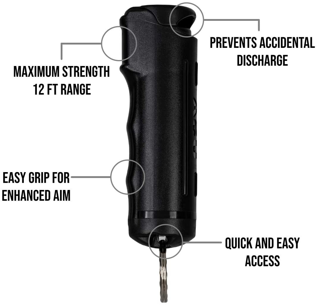 DPS OC-CS Black Label Tactical 1/2 oz Flip Top Pepper Spray - J&L Self ...