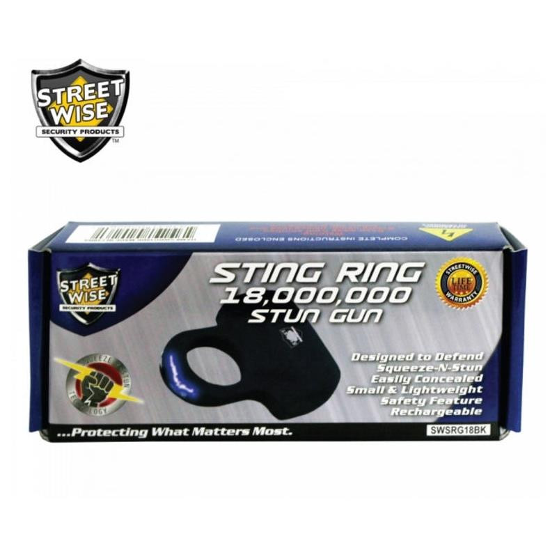 Black Streetwise Sting Ring - J&L Self Defense Products