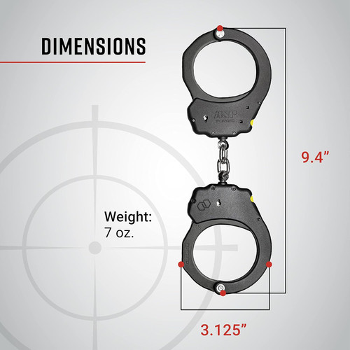 ASP Ultra Double-Locking Chain Handcuffs Aluminum Bow - 56061