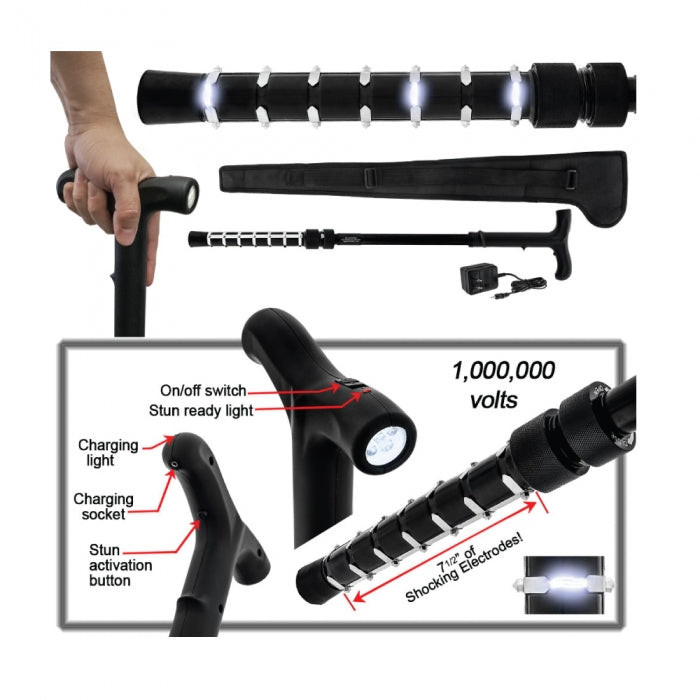 APCane Stun Walking Cane | 1 Million Volt Self Defense Cane for Seniors