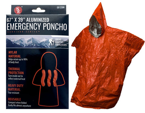 Emergency Aluminized Poncho - J&L Self Defense Products