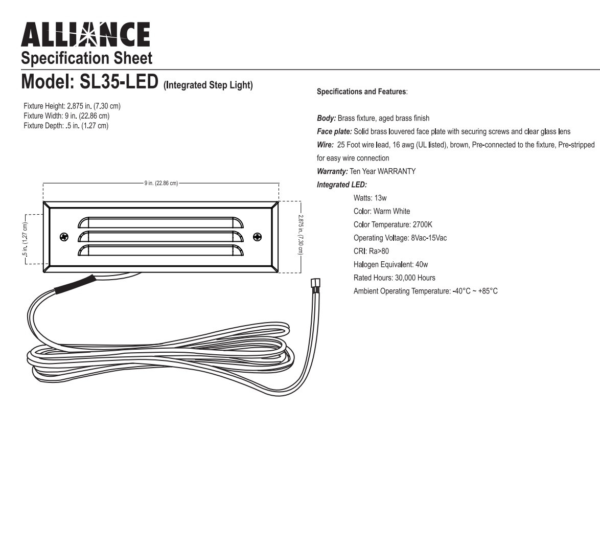 SL35 Step Light | Alliance Outdoor Surface Mount Step Lights