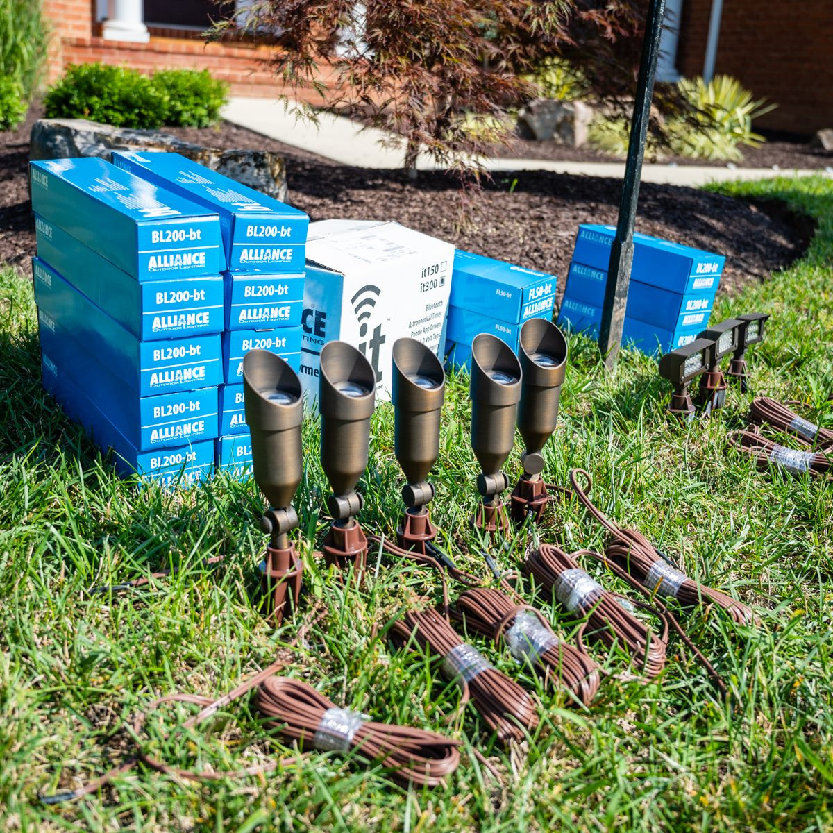 BL200-BT Brass Bullet Up Light | Alliance Outdoor Bluetooth Lights