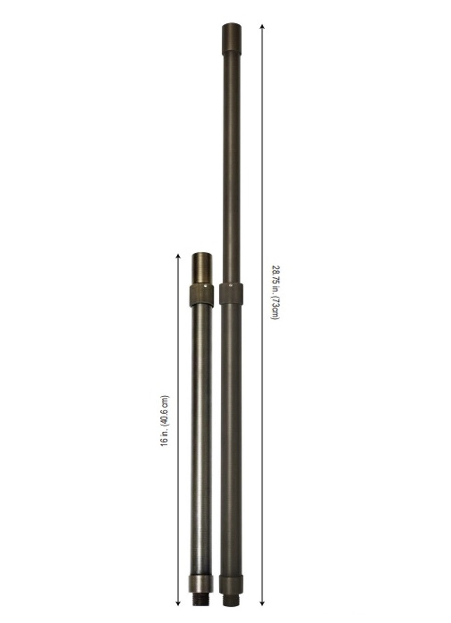 Aged Brass Finish Adjustable Riser | Alliance Outdoor Lighting Stems ...