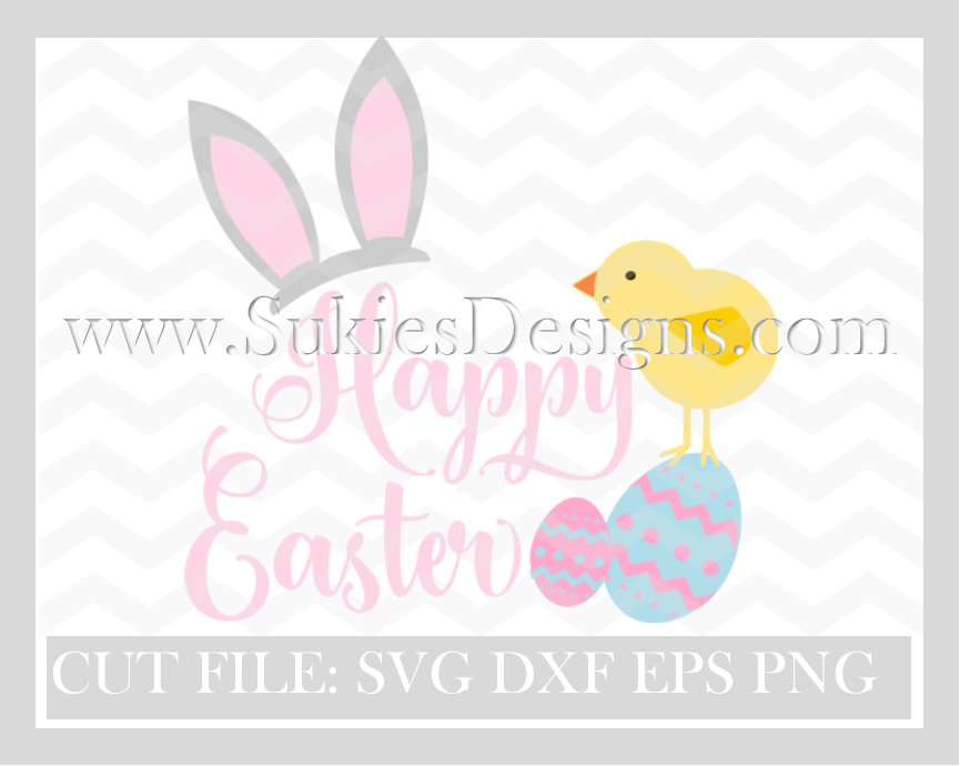 Happy Easter SVG, DXF, EPS, PNG