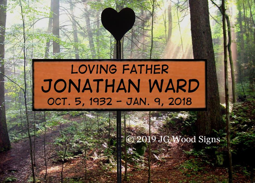 Custom Wooden Cross marker Heart Sign Post Option