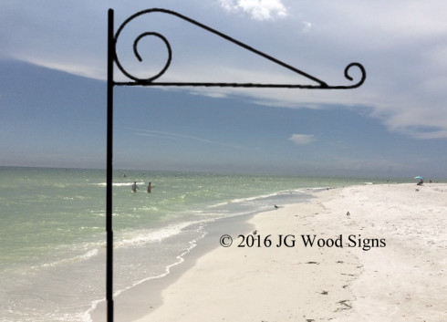 Wrought Iron Outdoor Sign Holder Stand JGWoodSigns