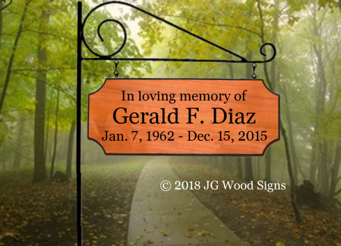 Personalized Cemetery Sign for your loved one JGWoodSigns