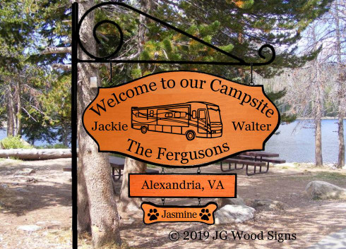 RV Name Sign with RV Unit JGWoodSigns This is Camping!