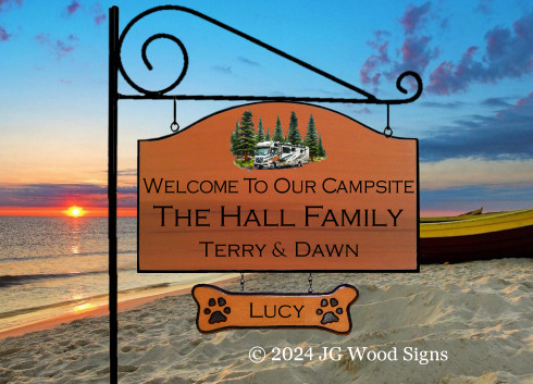Personalized Campsite Signs for your amazing campsite!