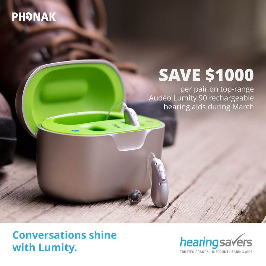 SAVE $1000 Phonak Lumity during March - Discounted at HEARING SAVERS