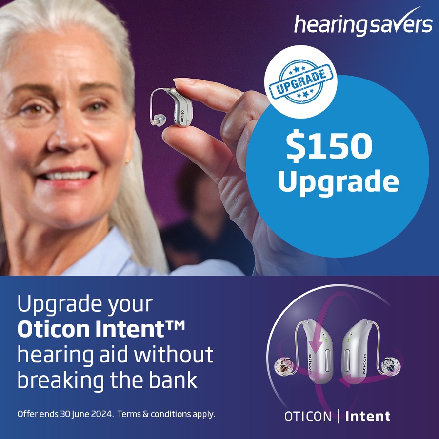 $150 Upgrade Deal - Oticon Intent Hearing Aids - Discounted at HEARING SAVERS