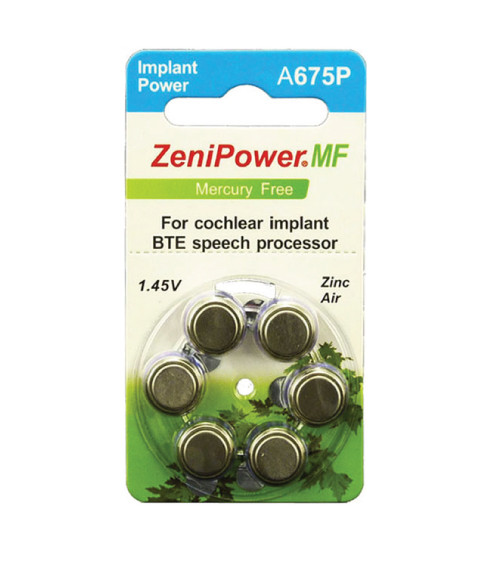ZeniPower Implant Hearing Aid Batteries size 675 (A675P) - Discounted ...