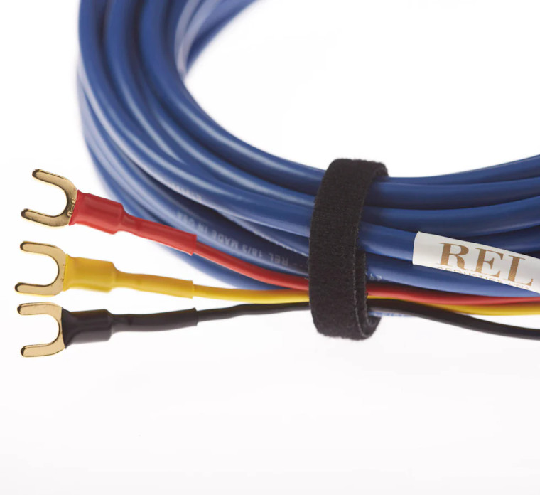 REL Bassline Blue – High Level Subwoofer Cable - Audio Experience