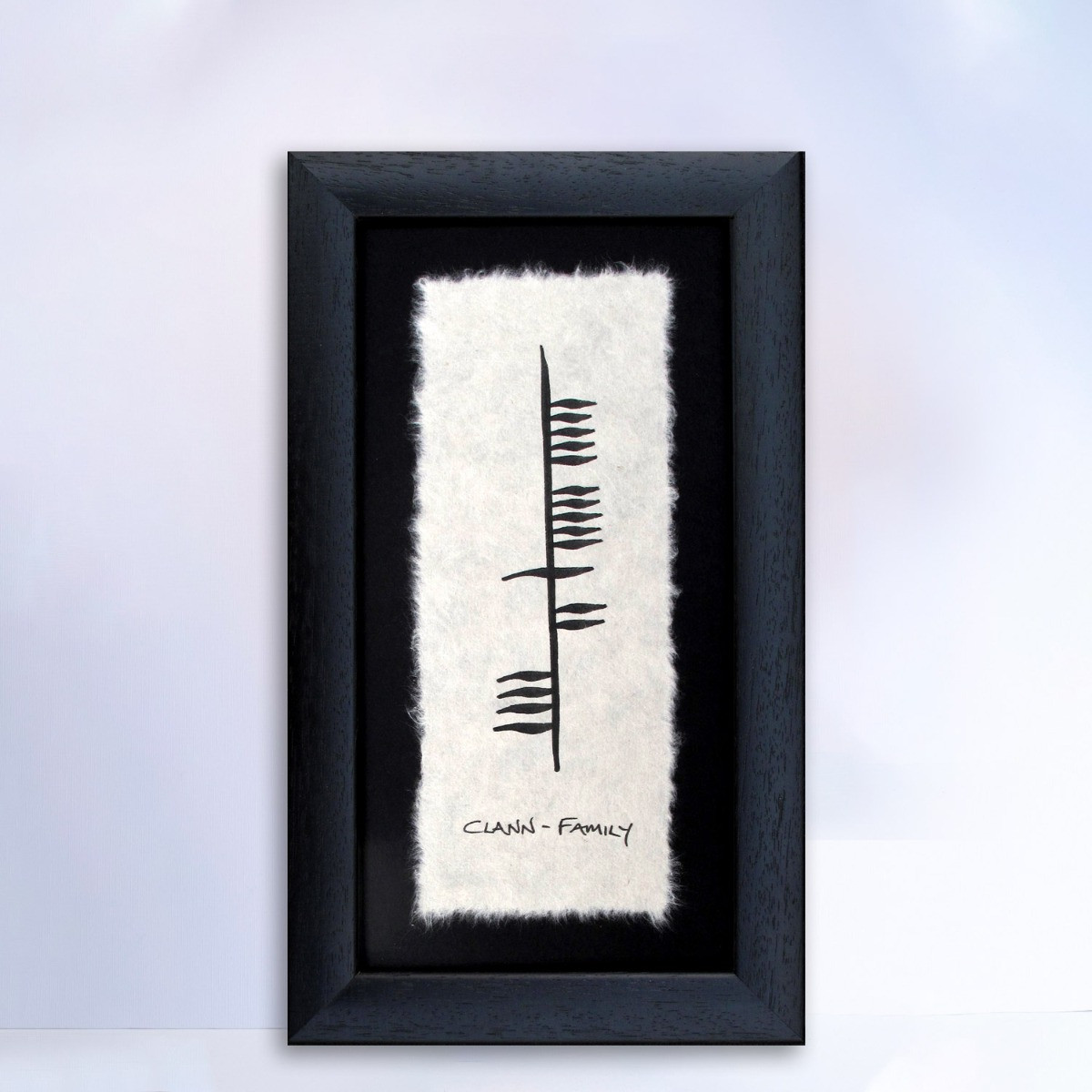 Ogham Irish Writing Print - Gaire (Laughter) Print - Gifts Direct