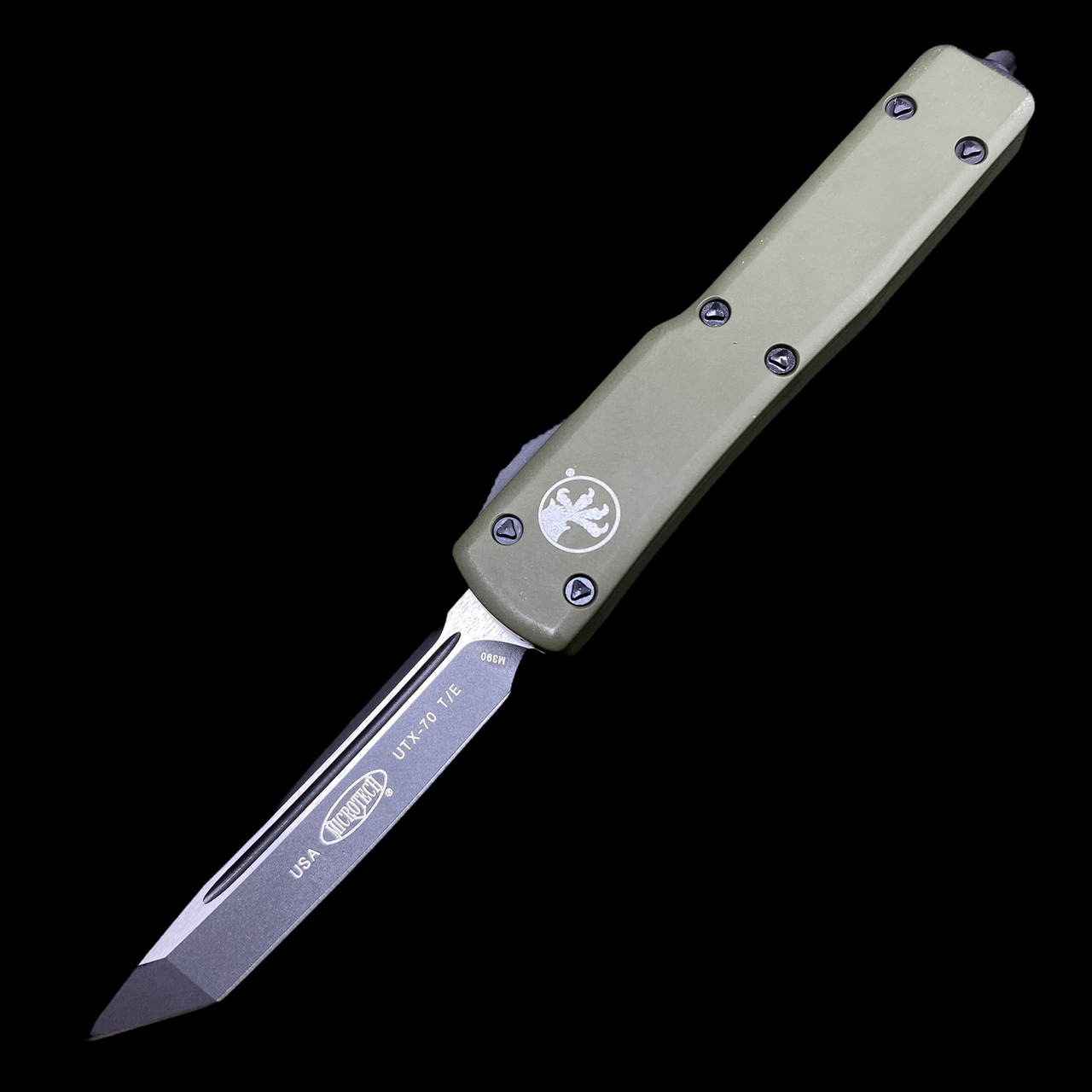 Microtech UTX-70 Tanto OTF Automatic Knife OD Green (2.4" Black) - Way ...