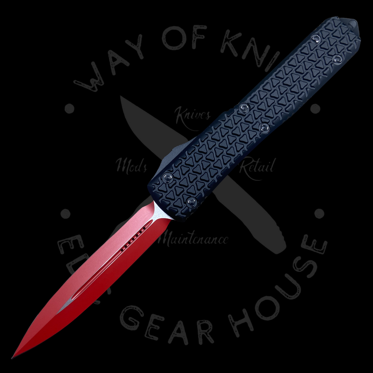 Microtech Ultratech D/E Sith Lord Red Blade Tri-Grip - Way Of Knife ...
