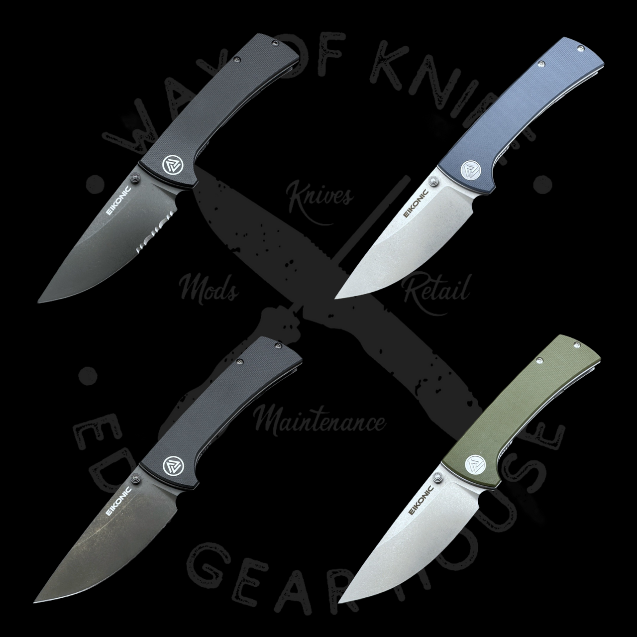 Eikonic Knives RCK9 Chaves Design Liner Lock D2 (2.9" Blade) - Way Of ...