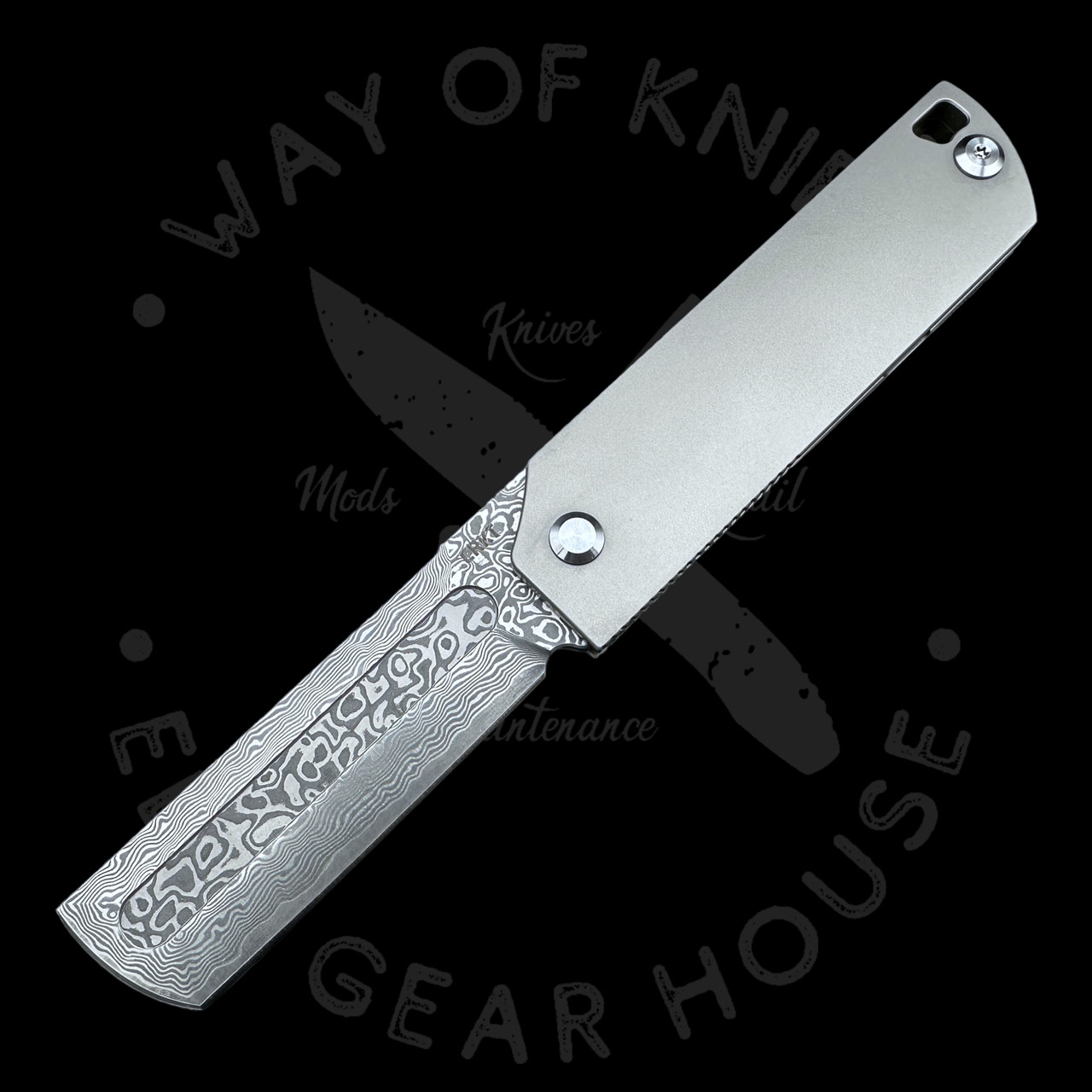 CRKT Mbombo Frame Lock Knife Titanium (3.23" Damascus) - Way Of Knife ...