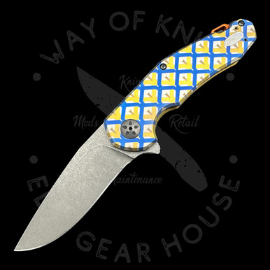 *Pre Owned* ZT Knives 0220 Jens Anso Modified Pattern Ano (3.5" Satin ...