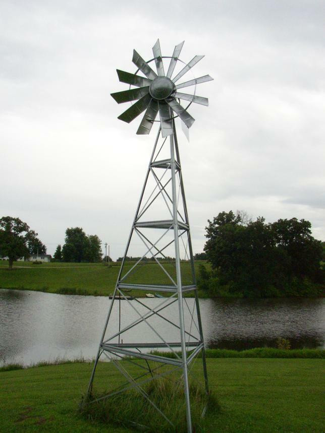 12 ft Galvanized OWS Windmill | Pond and Lake Aeration | Pond Pro USA