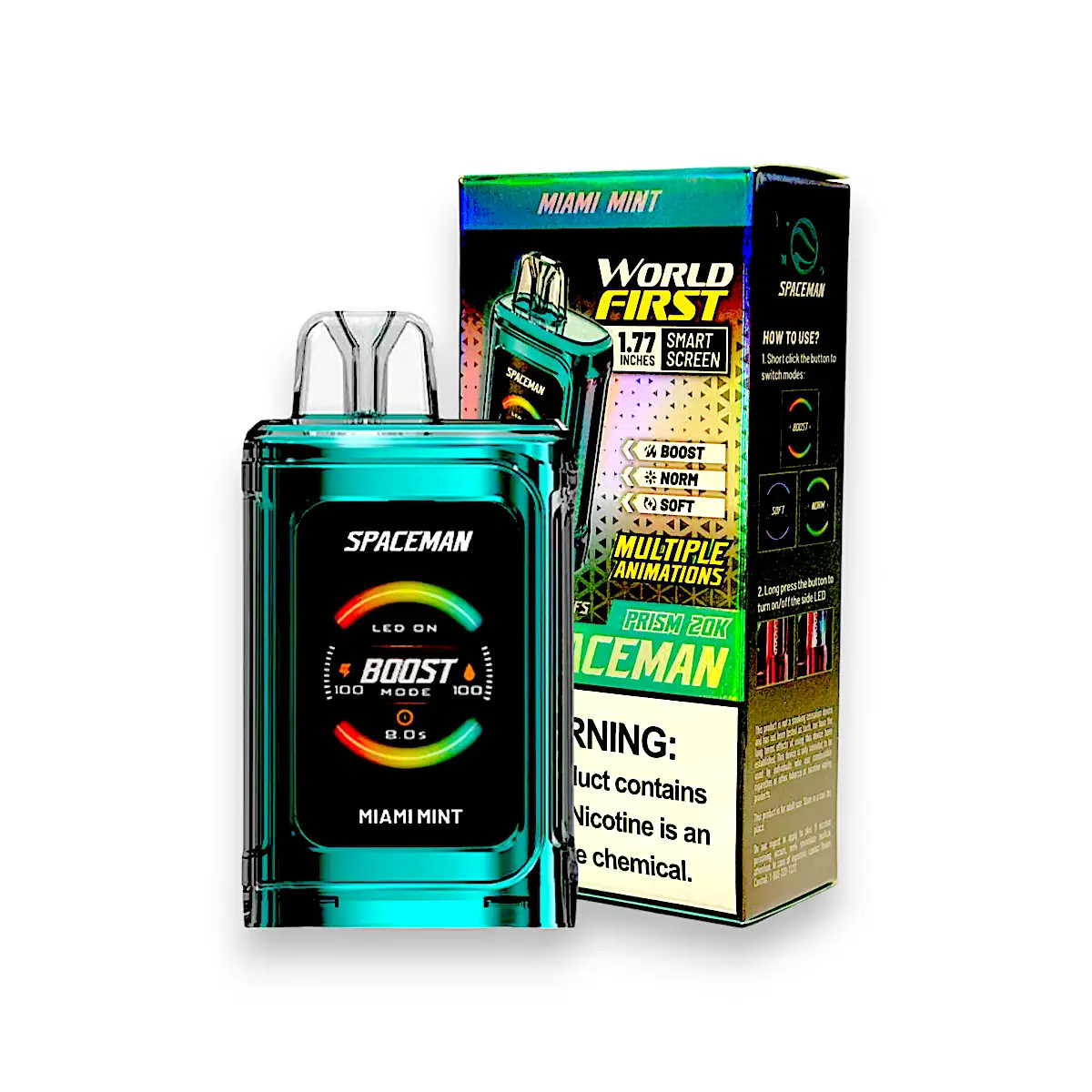 Spaceman Prism 20K Disposable Vape Miami Mint