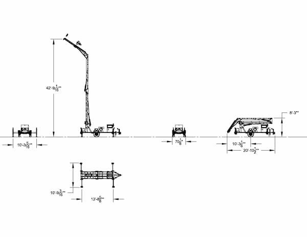 Malta X1270 Mobile Grabber for Two Workers - 45' maximum height