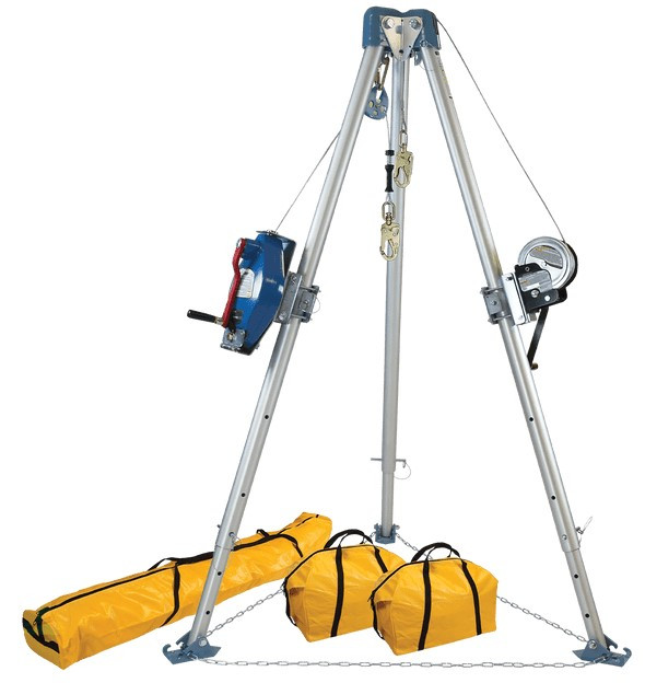 FallTech 7504 60' Tripod Kit - Galvanized Cable