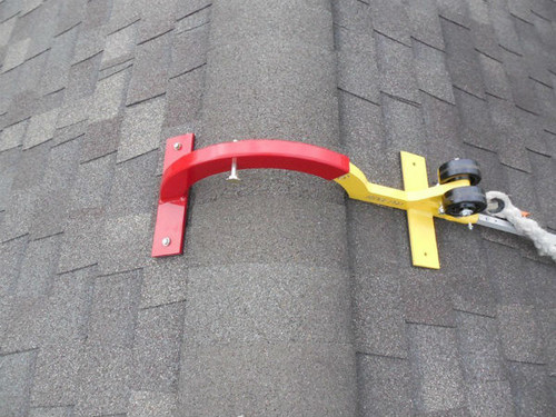RidgePro Roof Peak Anchor w/ 50' Lifeline, Shock Absorbing Lanyard