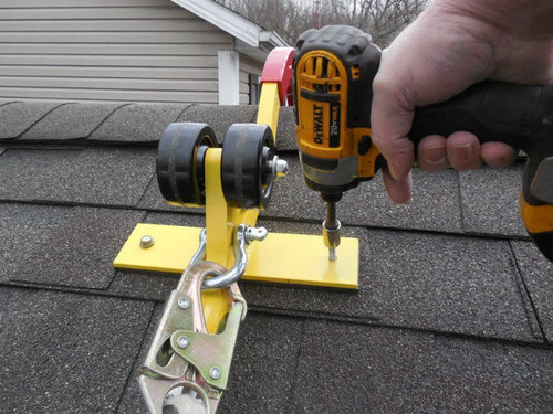 RidgePro Roof Peak Anchor w/ 50' Lifeline, Shock Absorbing Lanyard