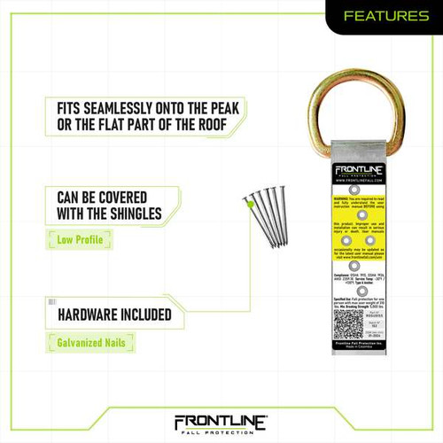 Frontline ROSU01SS Stainless Roof Anchor - Bulk 20-Pack