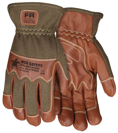 MU3624FR - Leather Palm Utility Work Gloves with Nomex® Back