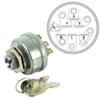 SWT6531 - IGNITION SWITCH 7 PIN W/ KEY SUITS SELECTED MURRAY - Mower ...