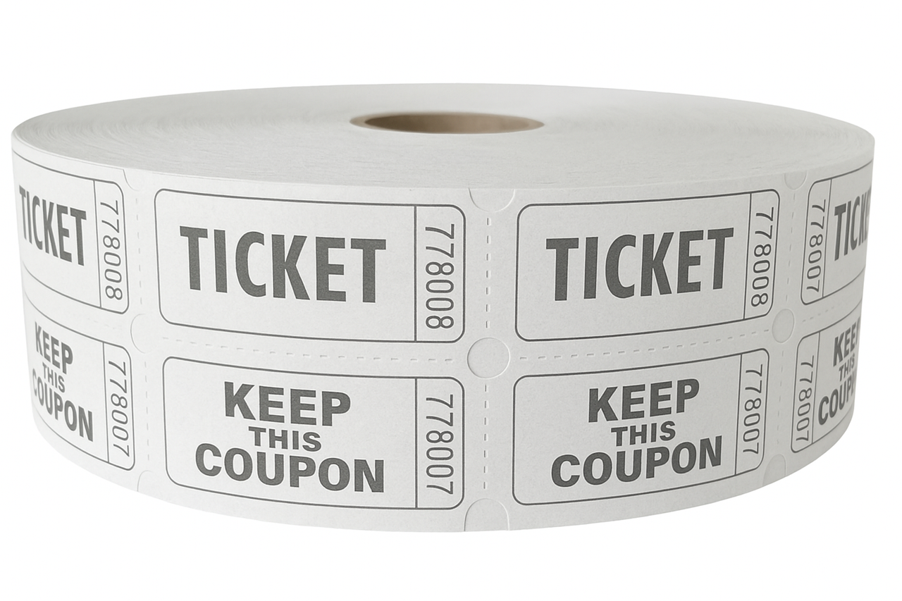 50/50 Tickets - White