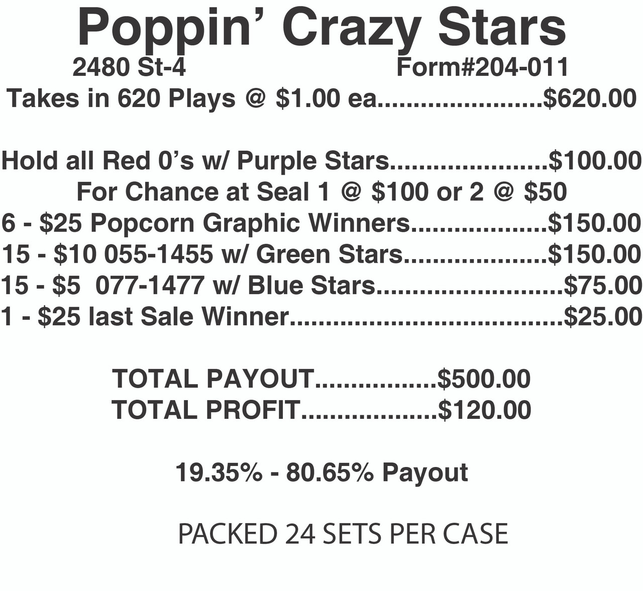 Poppin Crazy Stars