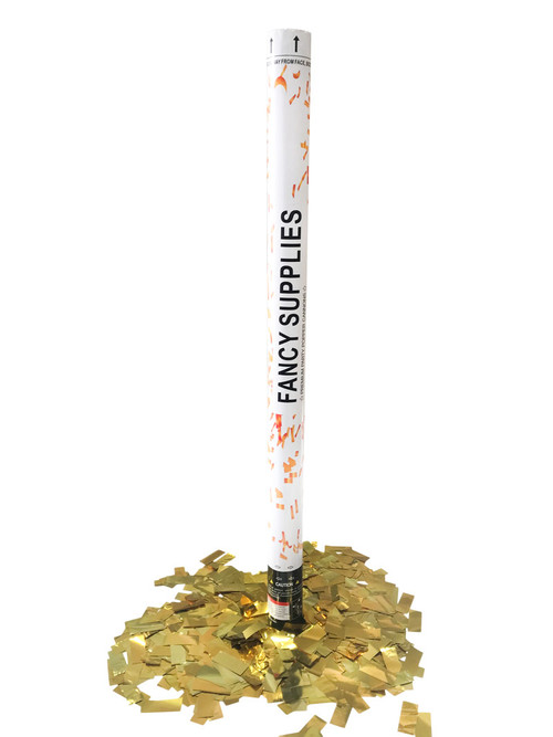 30" Confetti Cannon | Metallic Gold | Sparklers.us