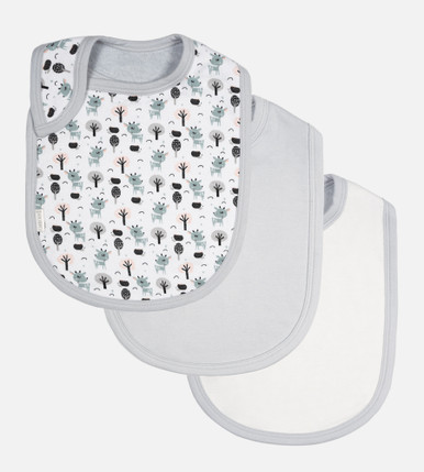 Bamboo Bib Set - Fawn Dreamy White