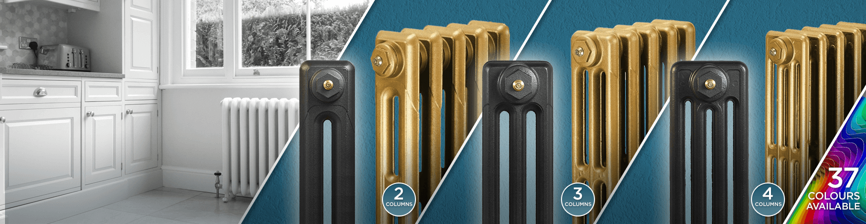Cast Iron Radiators - Traditional Victorian or Georgian Radiators & Valves