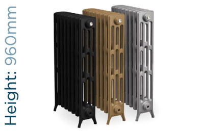 Royal Georgian 4 Column Cast Iron Radiator H960mm x W506mm ...
