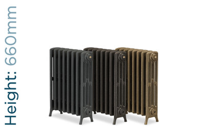 Georgian 4 Column Cast Iron Radiator H660mm x W208mm ...