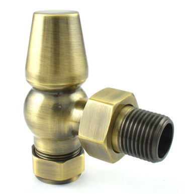 Flatford Traditional Manual Angled Antique Brass Lockshield ...
