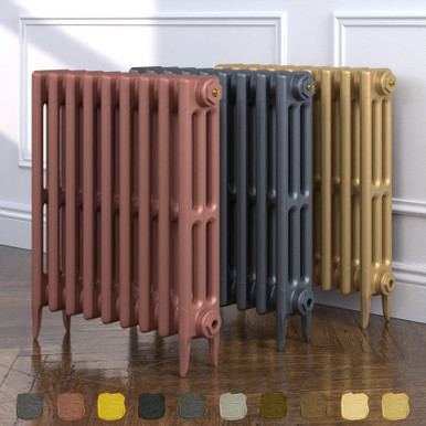3 Column Cast Iron Radiator 645mm x 819mm, Gasta Victorian - Cast Iron ...
