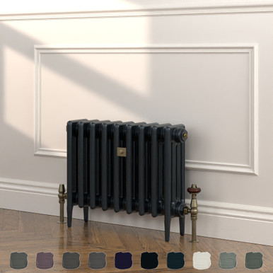 Richmond Black 4 Column Victorian Cast Iron Radiator H460mm x W1008mm ...