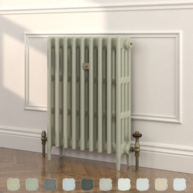 Richmond Grey 4 Column Victorian Cast Iron Radiator H760mm x W706mm ...