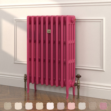 Richmond Pink 4 Column Victorian Cast Iron Radiator H813mm x W1416mm ...
